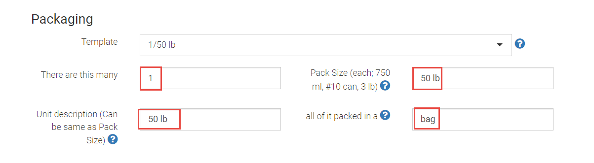 Applying a Pack Size Template to a Product – reciProfity