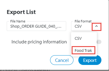 Sysco Shop and eSysco Order Guides: Importing and Exporting – reciProfity